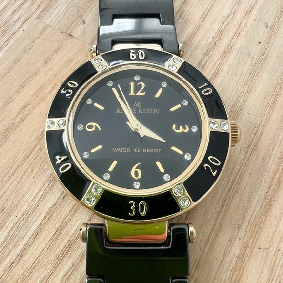 Anne Klein | Accessories | Anne Klein Ladies Gold Tone Black Ceramic ...